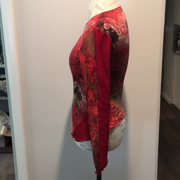 Anac | Tops | Anac Multi Print Knit Top Long Slv Sz Medium | Poshmark